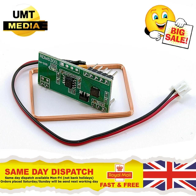 ARDUINO UART 125KHZ EM4100 RFID Card Key ID Reader Module RDM6300 ...