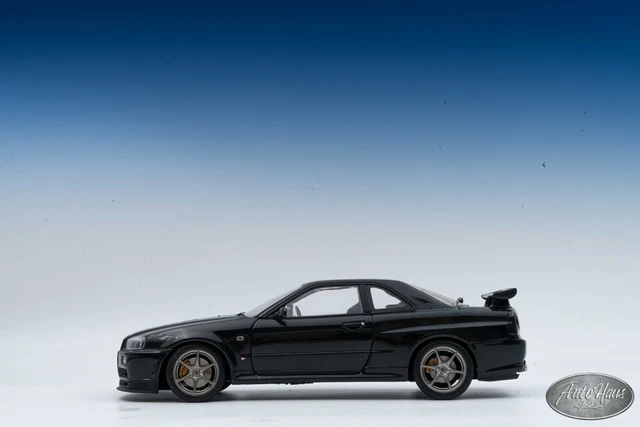 1/18 AUTOART NISSAN Skyline GT-R R34 V-SPEC II NOIR Diecast OUVERT À LA VENTE EUR 217,54 ...