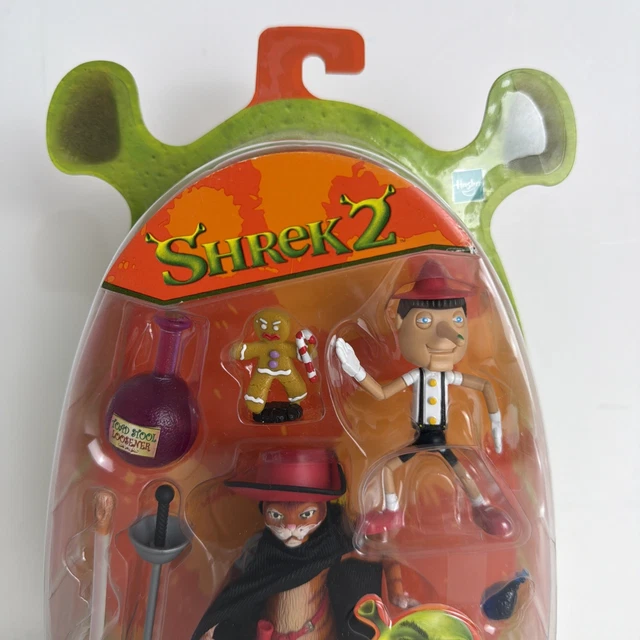SHREK 2 PUSS in Boots Furball Fury Action,Pinocchio Gingy 2004 Hasbro ...