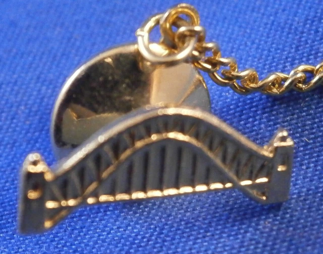 VINTAGE MENS GOLDEN Bridge Tie Tack Pin Hat Lapel Tie-Tack $16.46 ...