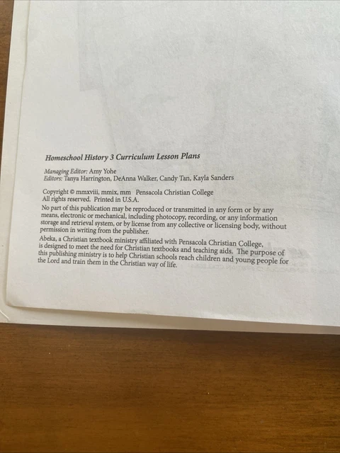 ABEKA OUR AMERICAN Heritage Student Text (5th Edition) 3rd Grade ...