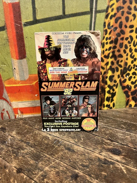 VINTAGE WWF SUMMERSLAM 1992 Vhs Tape Wwe Nwa Wcw Nwo Awa Retro Legends ...