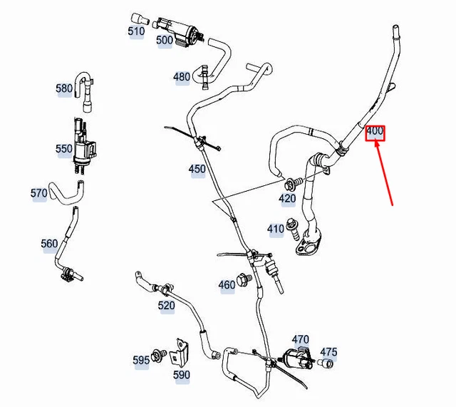 MERCEDES-BENZ GLE W167 Engine Vacuum Line A6540703032 NEW GENUINE £80. ...