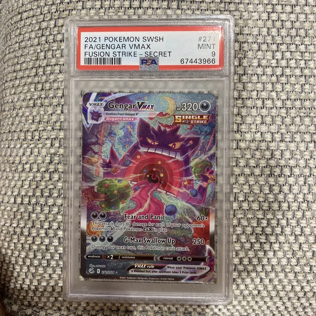 GENGAR VMAX - PSA 9 Mint - 271/264 Fusion Strike Alt Art - Pokemon ...