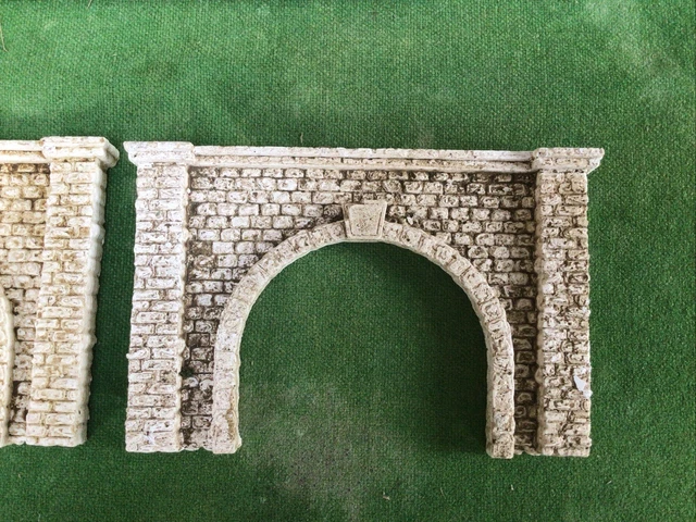 N SCALE TRAIN Tunnel portals X 2 -Twin Track - Stone Style, Weathered ...