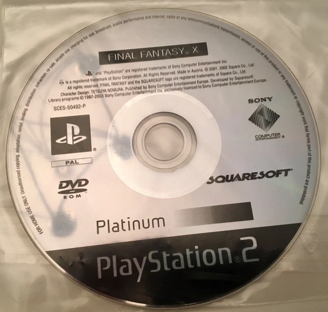 PLAYSTATION 2 PS2 Final Fantasy X Platinum Seulement Disque Top Cadeau EUR 3,99 - PicClick FR
