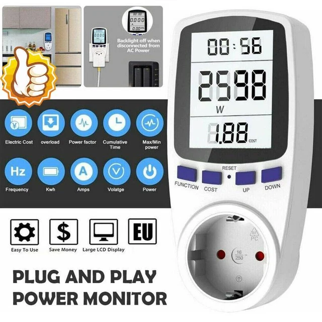 ENERGY COST METER Electricity Meter Energy Meter Power Meter Outlet ...
