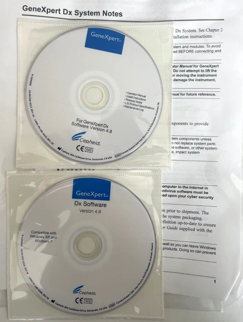 SOFTWARE CEPHEID GENEXPERT DX versión 4.8 para Win XP y Win 7 EUR 50,09 ...