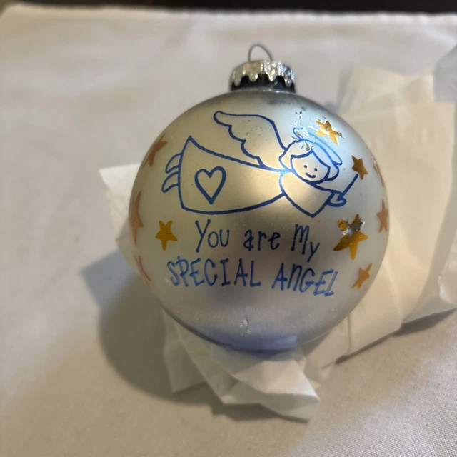 BRONNER’S CHRISTMAS-YOU ARE My Special Angel-Stars Angel Glass Ornament ...