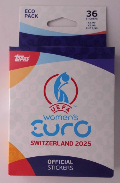 TOPPS UEFA WOMEN'S Euro 2025 Official Stickers Collection Eco pack: 36 ...