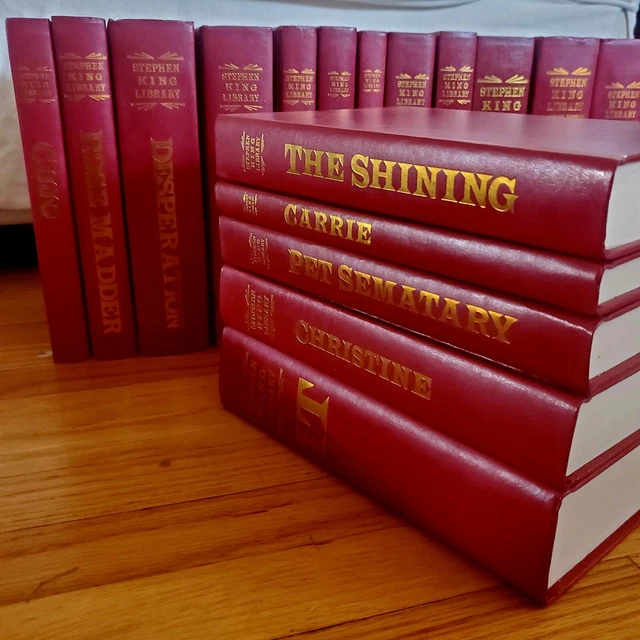 RARE STEPHEN KING Red Leather Library Collection Complete Set 37 Books ...