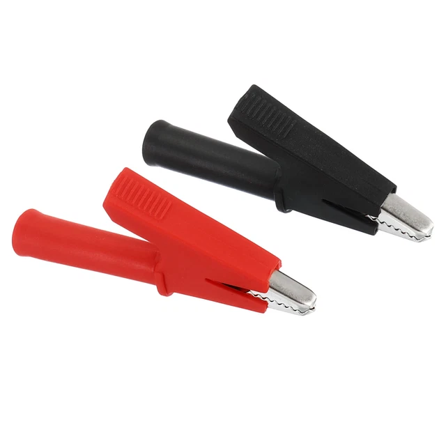 PINCES CROCODILES ISOLÉES, 2 Pcs Cuivre Crocodile Clip Pince 4mm ...