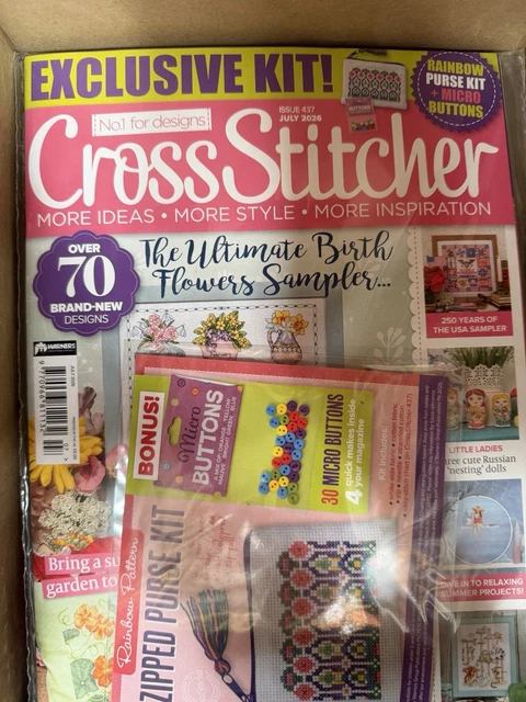CROSS STITCHER MAGAZINE July 2026 The Ultimate British Flowers Sampler ...