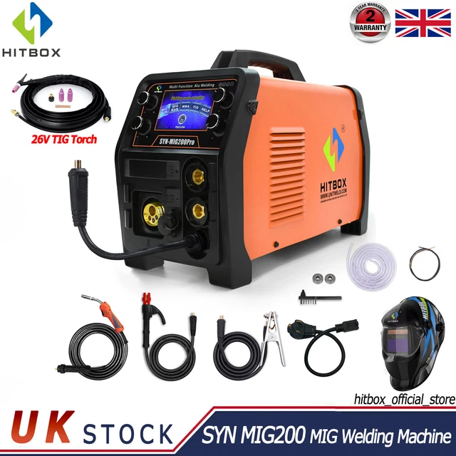 HITBOX 4IN1 GAS/GASLESS MIG Welder Smart Control LCD MIG/TIG/MMA ...