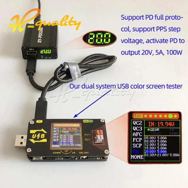 XY-PDS100 TYP-C 100 W Step Down QC4.0 QC3.0 Schnelllademodul ...