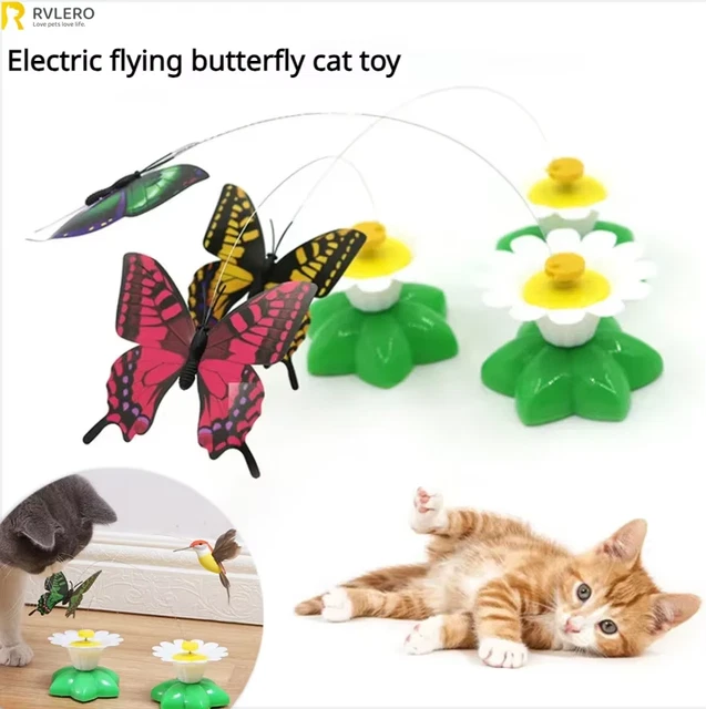 CAT TOYS ROTATING Electric Flying Butterfly Flying Bird Automatic Cat ...