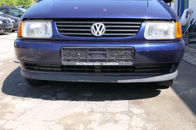VW POLO 6N Stoßstange vorne 2-geteilte Frontstoßstange blau LB5N ...