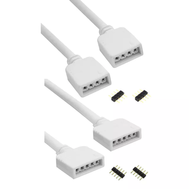 LED LIGHT STRIP Extender Wire RGB 4Pin/5Pin Lamp Bar Extension Cable ...