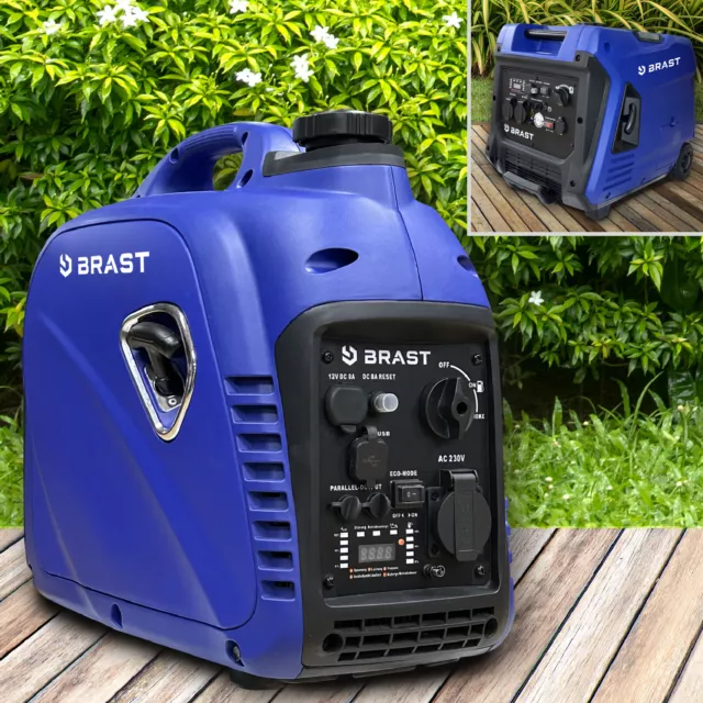 BRAST INVERTER STROMERZEUGER Benzin mit LED-Display Generator ...