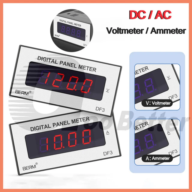 Dc Ac Voltmeter Ammeter Lcd Digital Panel Meter Voltage Current Test