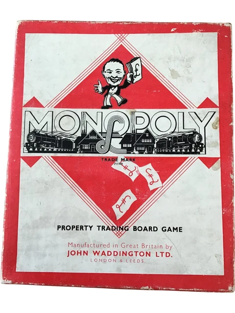 VINTAGE MONOPOLY BOARD Game by John Waddington Ltd 1960s Classic Set £ ...