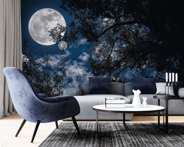 3D BIG TREE Moon 1136 Wallpaper Mural Paper Wall Print Indoor Murals CA ...