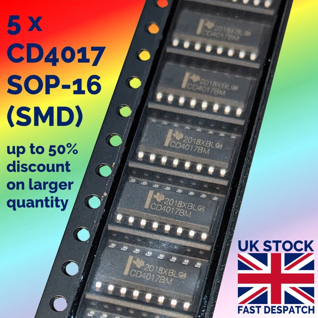 5 STCK. CD4017 CD4017BM Jahrzehntzähler IC SOP16 SOP-16 ...