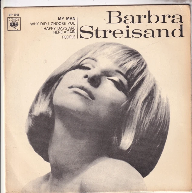 BARBARA STREISAND..MY MAN E.p...excellent 1965 Cbs Pop 7"..Ep 6068 EUR ...