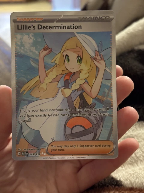 POKÉMON TCG MEGA Evolution Lillie’s Determination Full Art Trainer Card ...
