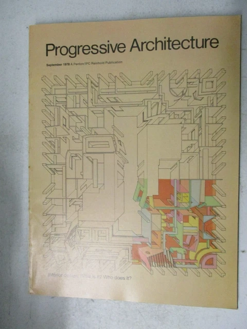 PROGRESSIVE ARCHITECTURE MAGAZINE Sept 1978 Interior Design Axonometric ...