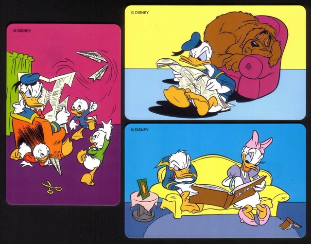 DISNEY'S DONALD DUCK Story Part 5 First CHIP Cards. 3 Different MINT ...