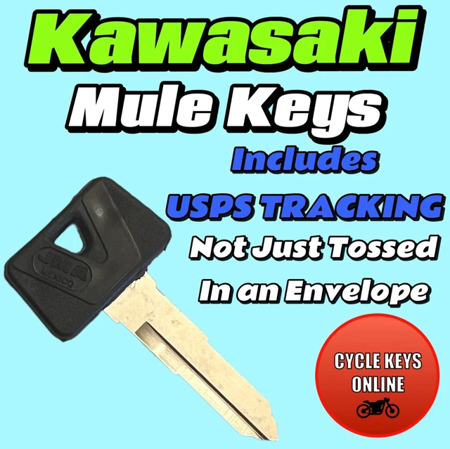 KAWASAKI MULE KEYS cut by code replacement key codes A14434-A24421 $20. ...