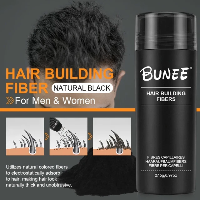 NATURAL HAIR FIBERS 27.5g Hair Thickening Powder For Men Bald Spot ...