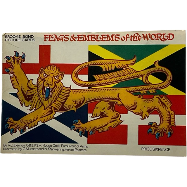 BROOKE BOND FLAGGEN Embleme der Welt Bilderkartenalbum Vintage komplett ...