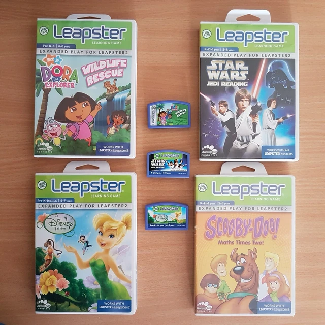 LEAPFROG LEAPSTER SYSTEM Learning Educational Game Dora Scooby-Doo Star ...