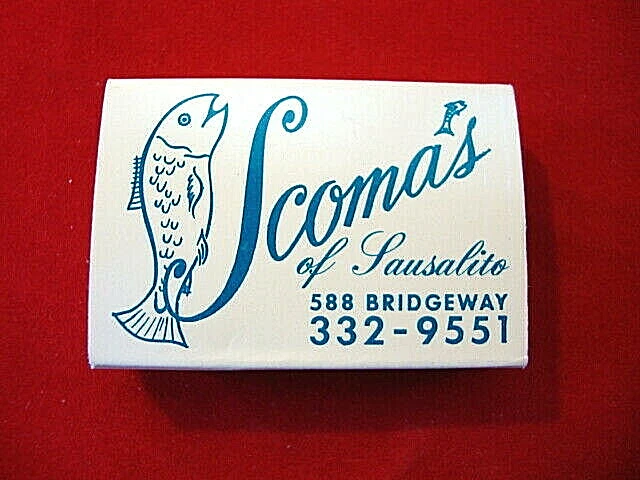 VINTAGE MATCHBOX FROM Scoma's Restaurant of Sausalito, California-Nice ...