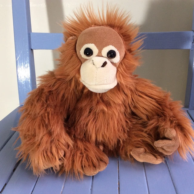 KEEL PLUSH ORANGUTAN Monkey Soft Toy seated 8” grip hands Native ...