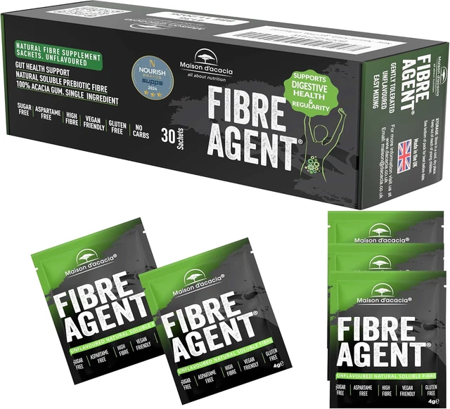 FIBRE SUPPLEMENT 30 Sachets. Natural Gut Health Award Winner. Soluble ...