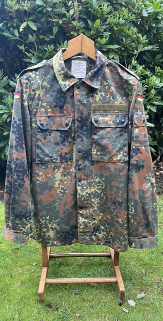 GERMAN. ARMY. OVERSHIRT. Jacket. Camo. Ex Surplus. 1998. Mens UK Large ...