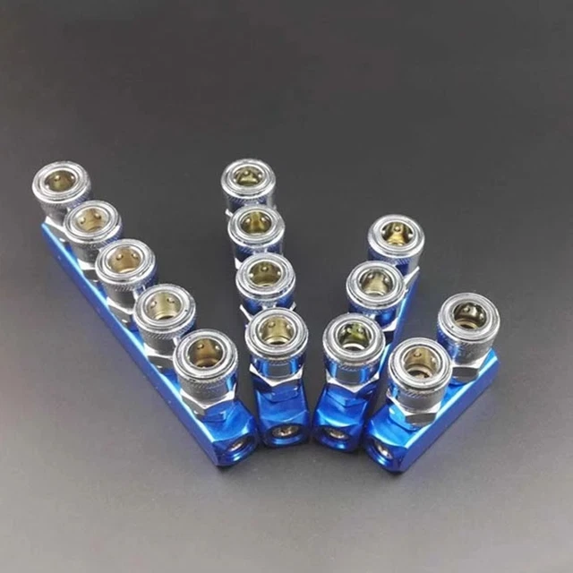 PNEUMATIC COMPRESSOR FITTINGS Air Distributor Quick Connector Air Gas ...