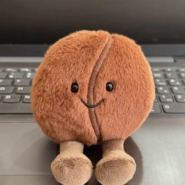 JELLYCAT AMUSEABLES COFFEE Bean Soft Toy Fur Teddy Bear with Tag and ...