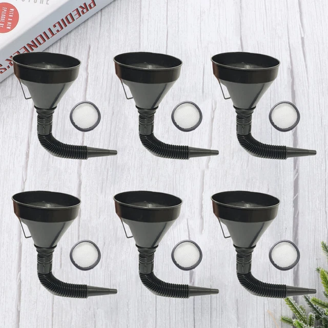 6 PCS FUNNEL with Mesh Screen Filter Motorcycle Automotive for Car ...