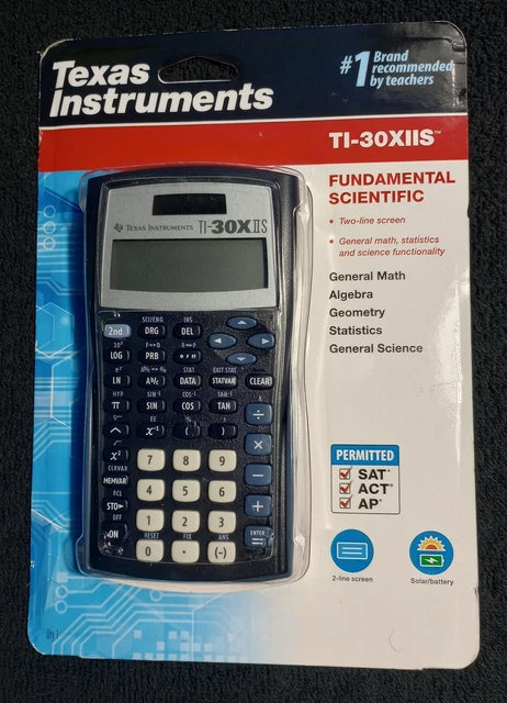 TEXAS INSTRUMENTS TI-30XIIS Fundamental Scientific, 2-line Display ...