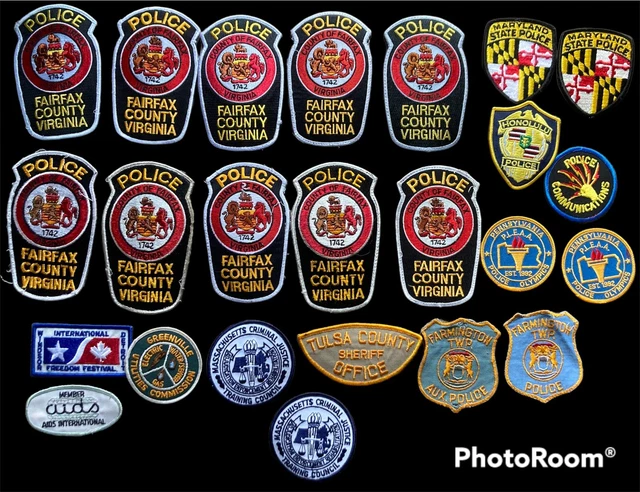 24 VINTAGE POLICE Law Enforcement Patches $0.99 - PicClick CA