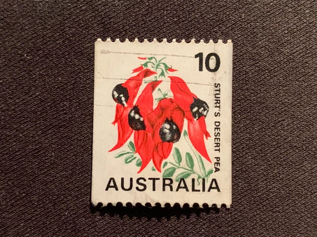 1975 AUSTRALIA NATIVE Flower Definitives 10C Sturts Desert Pea Coil ...