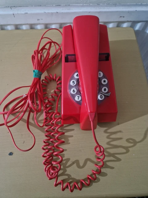 VINTAGE RETRO WILD & Wolf Funky 1970's Red Trim Phone. £39.11 - PicClick UK