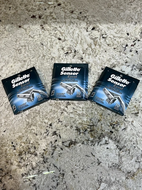 3(PACK) GILLETTE SENSOR Excel Razor Blades - 30 Cartridges $36.99 ...