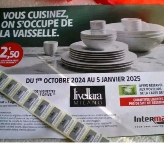 200 VIGNETTES INTERMARCHÉ 2024 LIVELLARA jusqu'au 5 Janvier 2025+ NEUF ...