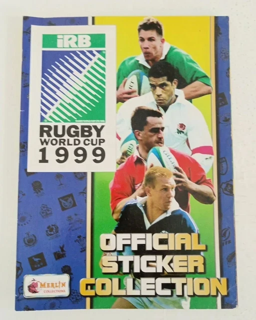 MERLIN RUGBY WORLD Cup 1999 Part Complete Sticker album Book Good ...