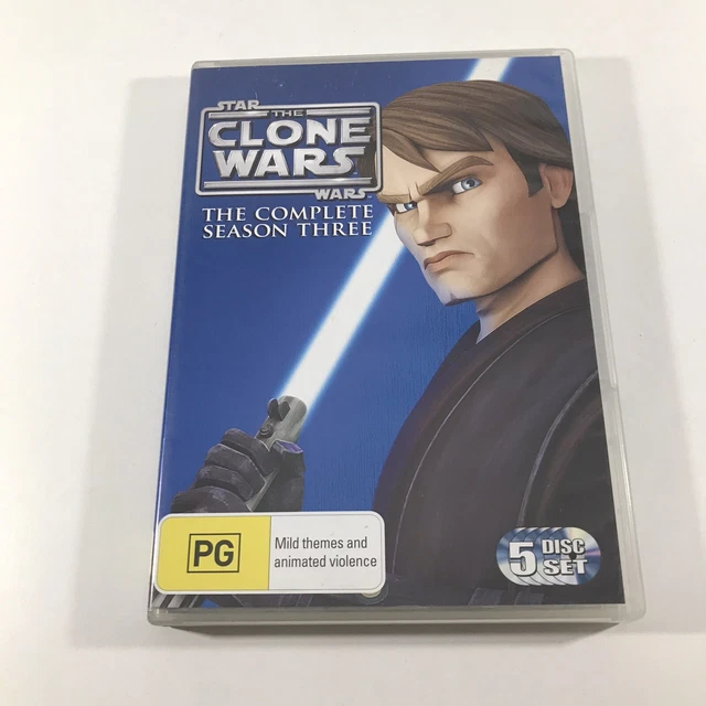 STAR WARS THE Clone Wars - The Complete Season Three DVD 22 Episodes 5 ...